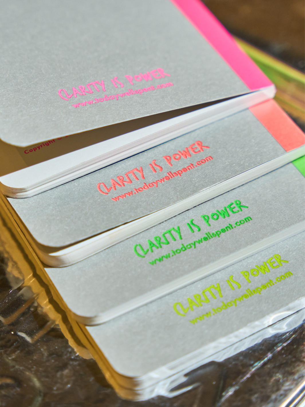 Today Well Spent Neon Colour Dotted Plain Notebook A6